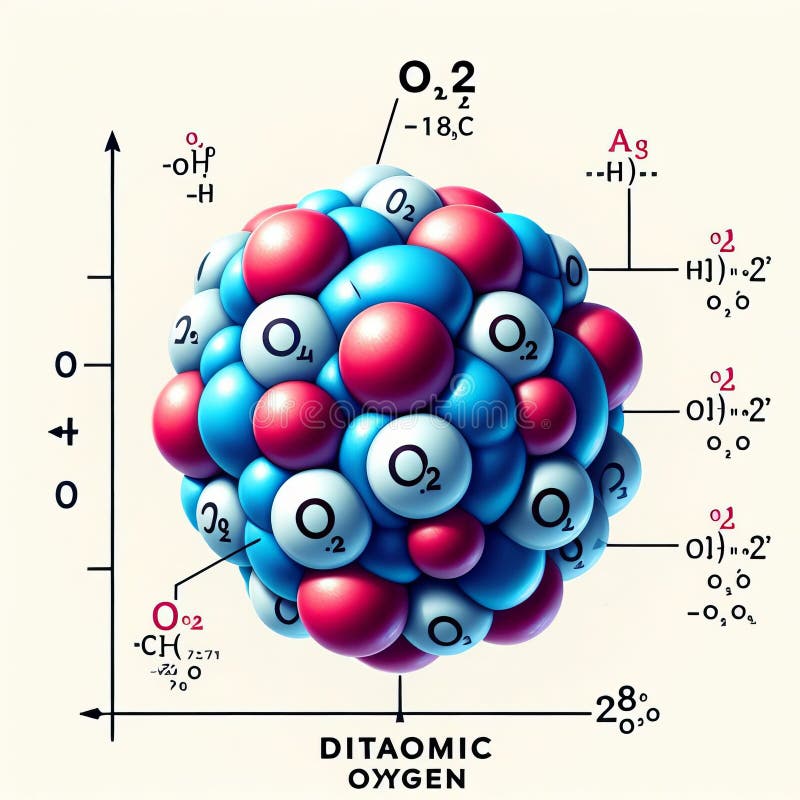Diatomic Oxygen the Simplest Form of Molecular Oxygen Consits O Stock ...