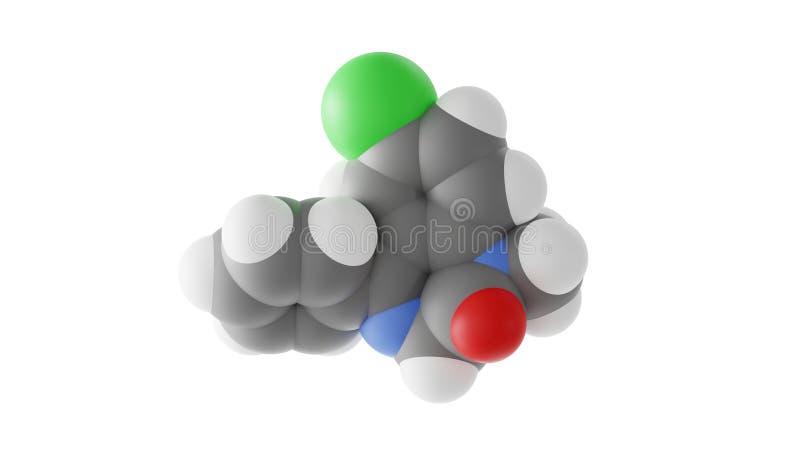 Diazepam Molecule, Valium, Molecular Structure, Isolated 3d Model Van ...