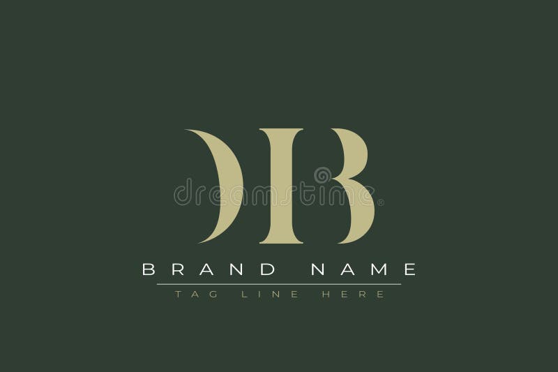DIB Abstract Letter Logo Design Stock Vector - Illustration of type ...