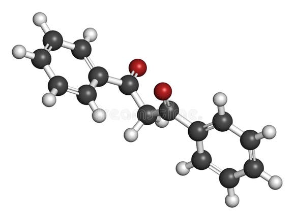 Dibenzoylmethane Molecule. 3D Rendering Stock Illustration ...