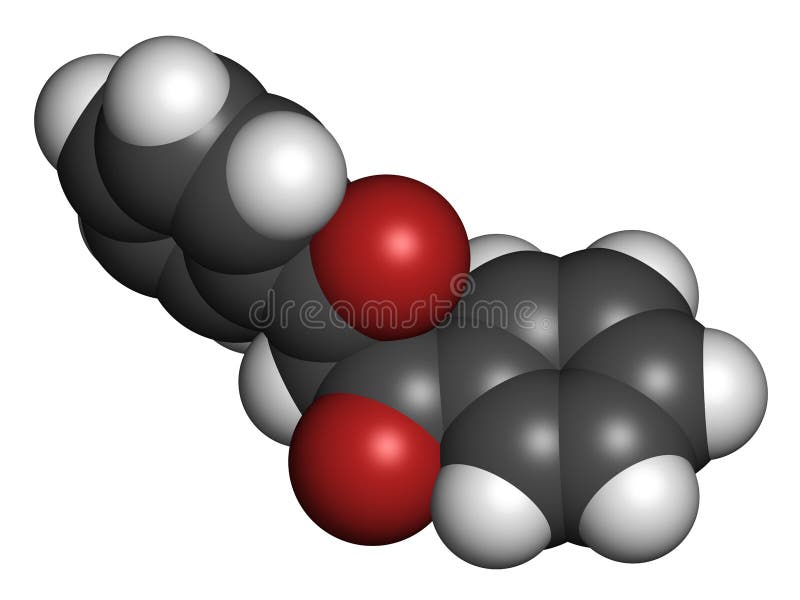 Dibenzoylmethane Molecule. 3D Rendering Stock Illustration ...
