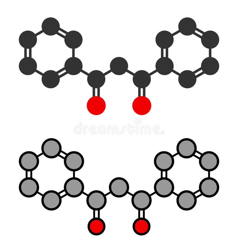 Dibenzoylmethane molecule stock vector. Illustration of icon - 191118069