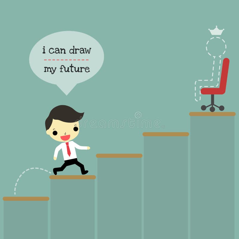 Dibuje mi futuro ilustración del vector. Ilustración de gente - 60034839