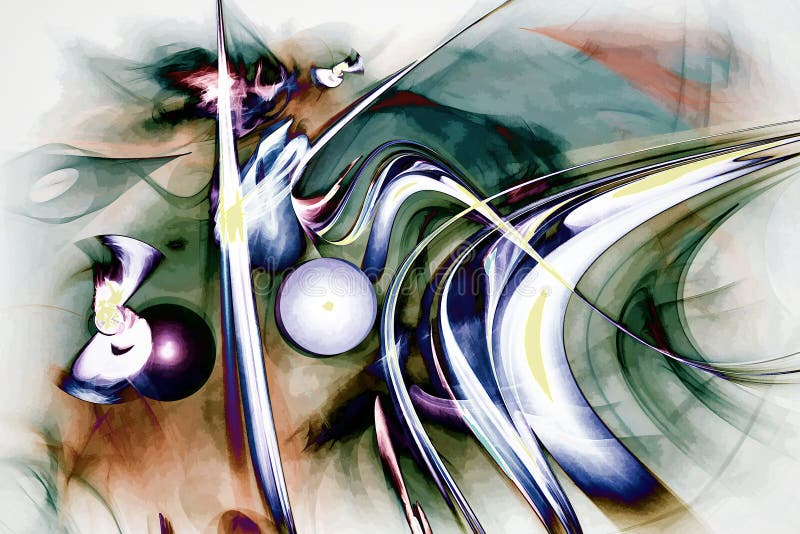 Dibujo abstracto de lujo stock de ilustración. Ilustración de plumas ...