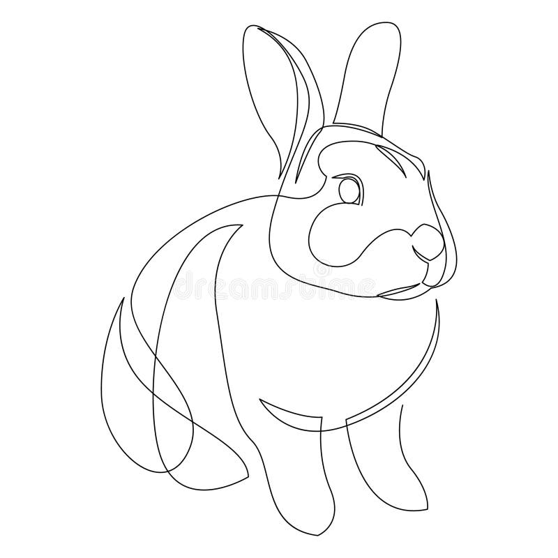 Dibujo Continuo De Una Línea. . . Ilustración del Vector - Ilustración de pluma, mullido: 389159976