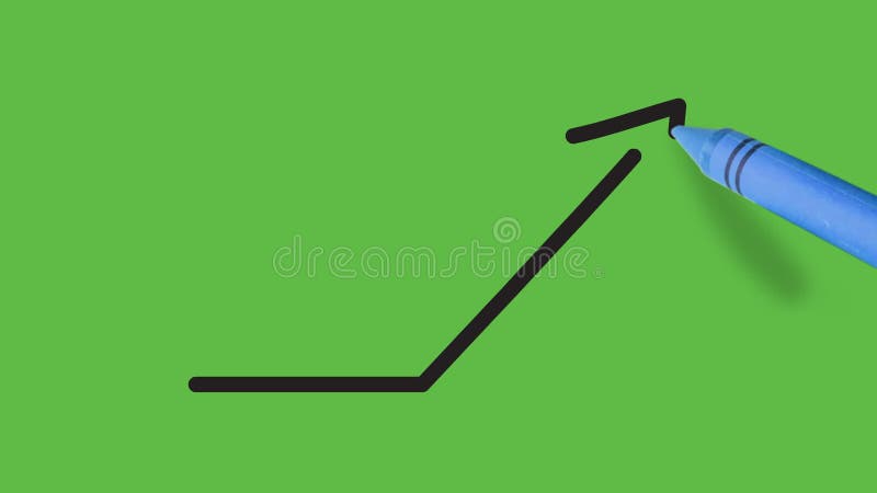 Dibujo De Flecha De Forma Progresiva Sobre Fondo Verde Metrajes - Vídeo ...