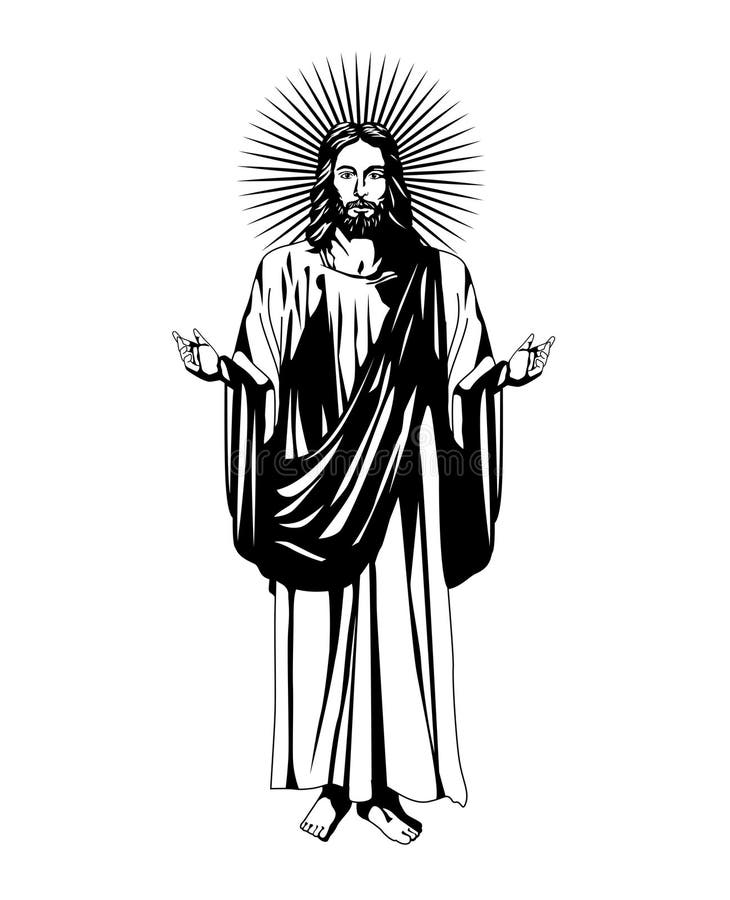 Dibujo de jesus christ ilustración del vector. Ilustración de salvador ...
