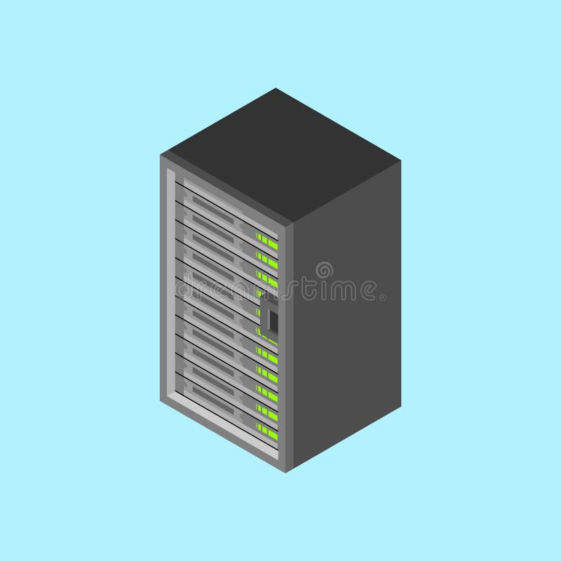 Dibujo De Servidor Aislado. Equipo De Centro De Datos De Red ...