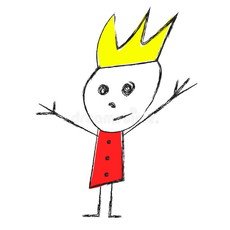 Dibujo De Un Rey Y De Una Reina Ilustración del Vector - Ilustración de ...