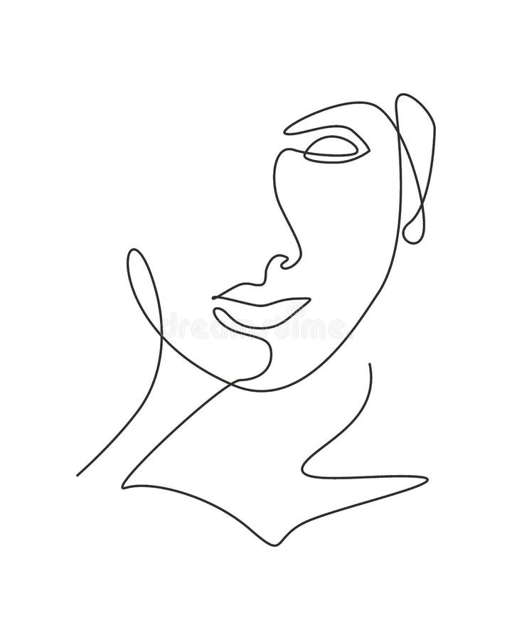 Dibujo De Una Sola Línea Mujer Belleza Abstracto Cara Peinado Moda ... Dibujo De Una Sola Línea Mujer Belleza Abstracto Cara Peinado Moda ...