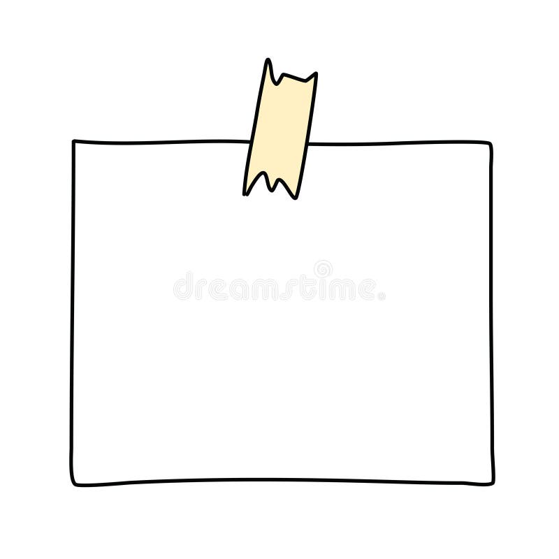 Dibujo del papel de nota ilustración del vector. Ilustración de clip ...
