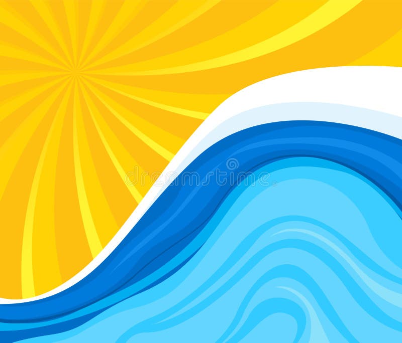 Dibujo del sol y del agua ilustración del vector. Ilustración de flama ...