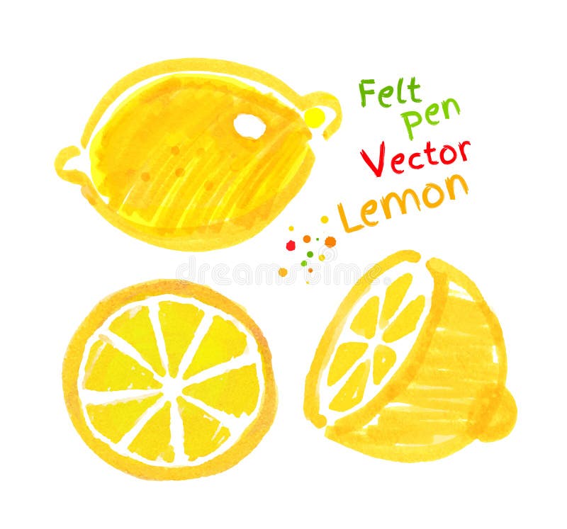 Dibujo infantil del limón ilustración del vector. Ilustración de arte ...