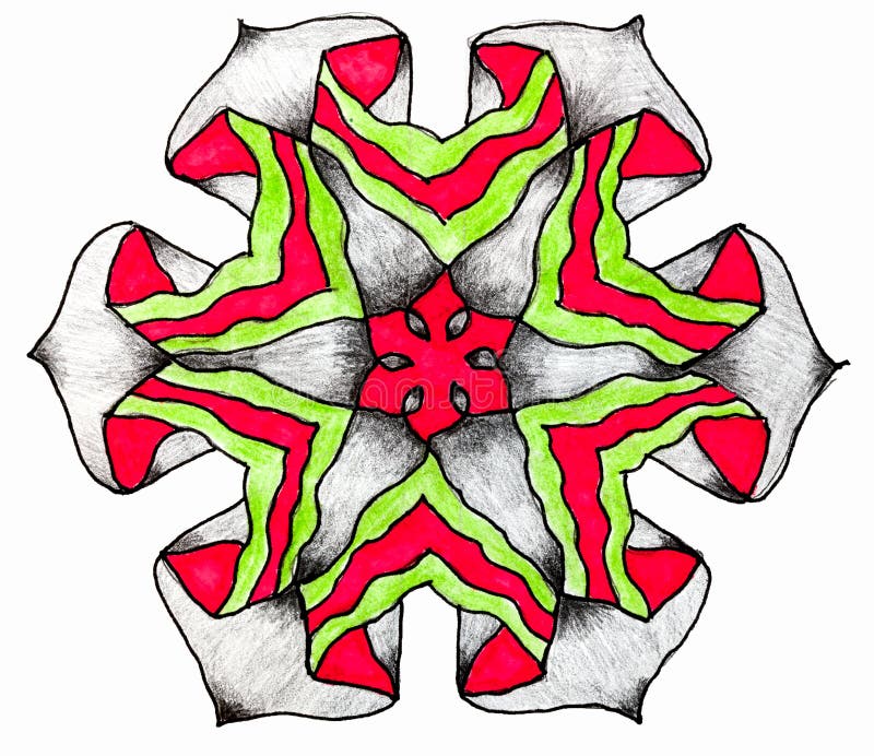 Dibujo modelado circular stock de ilustración. Ilustración de color ...