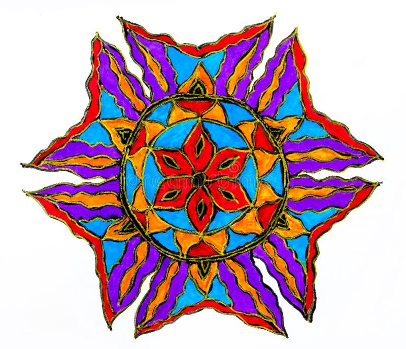 Dibujo modelado circular stock de ilustración. Ilustración de contornos ...