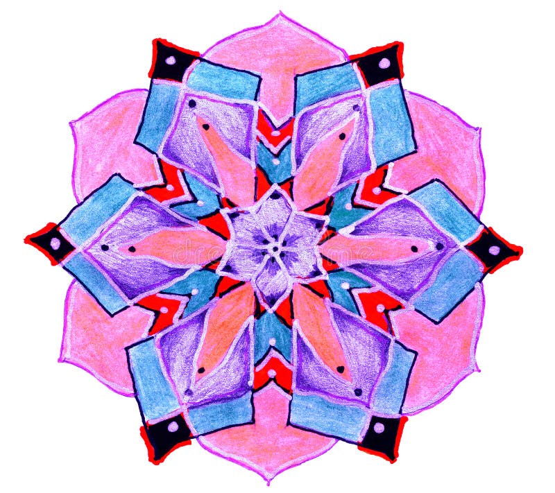 Dibujo modelado circular stock de ilustración. Ilustración de brillante ...