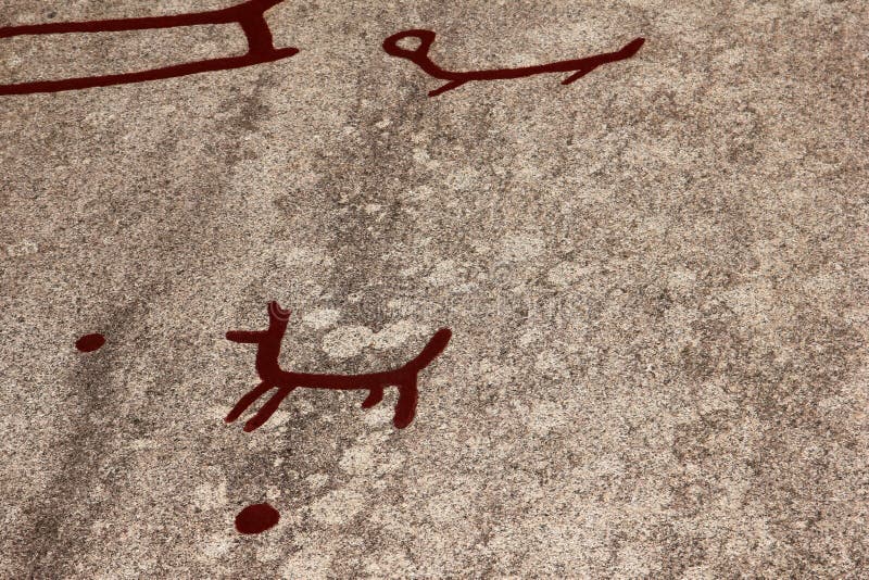 Dibujo Prehistórico Del Perro Imagen de archivo - Imagen de cazador ...