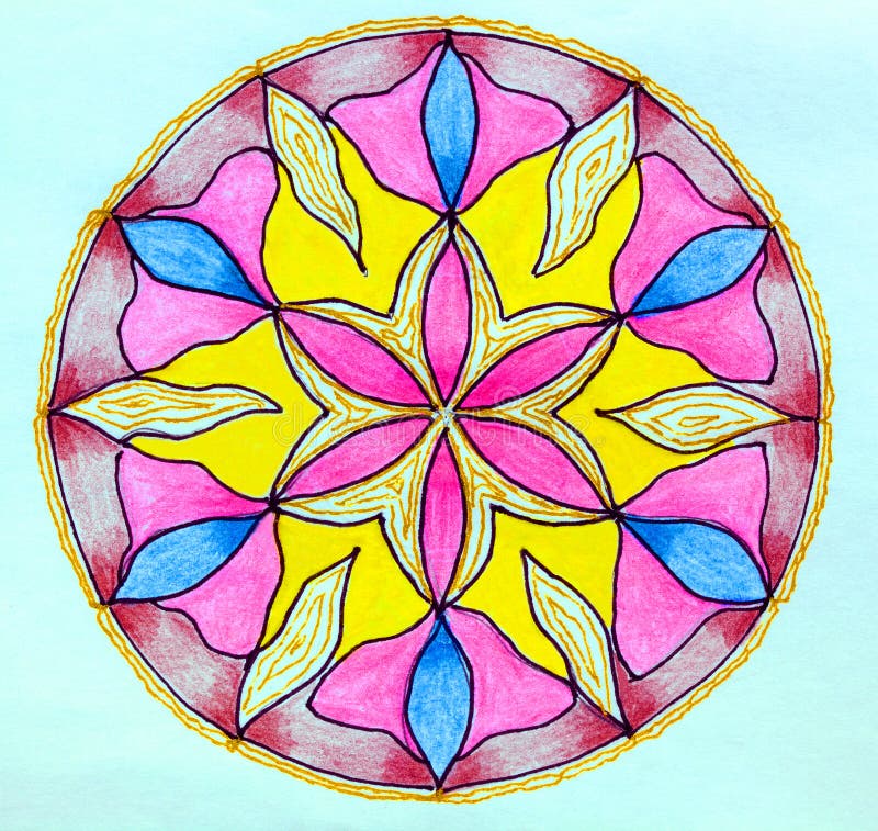 Dibujo modelado circular stock de ilustración. Ilustración de fieltro ...