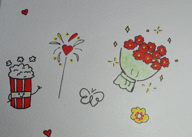 Dibujo simple lindo foto de archivo. Imagen de poco - 383352570