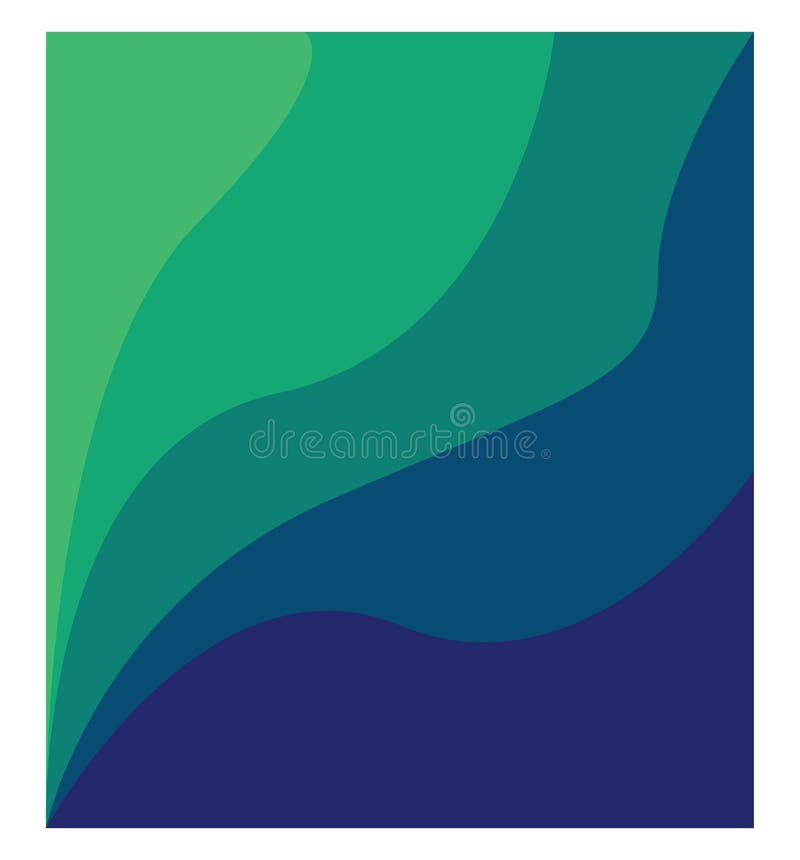 Dibujo Vectorial O De Color Verde Y Azul Ilustración del Vector ...