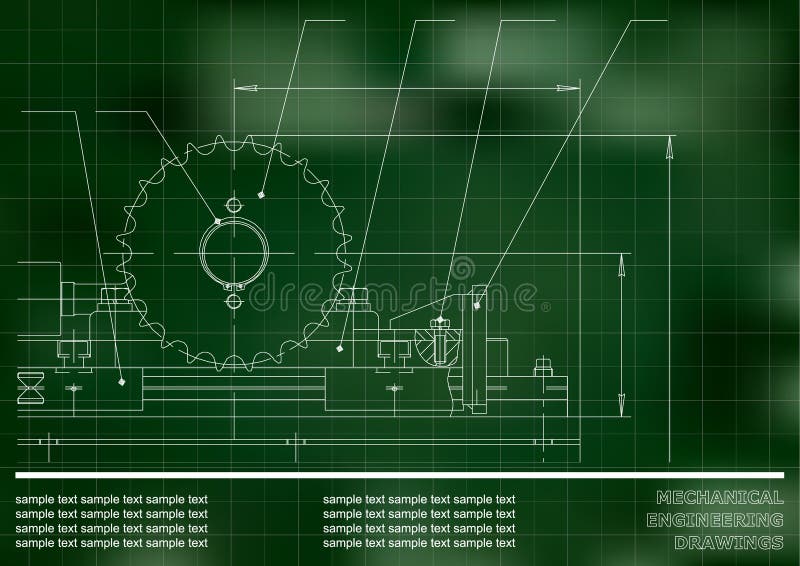 Dibujos industriales ilustración del vector. Ilustración de ingeniero ...