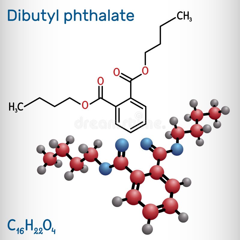 Dibutyl Phthalate, DBP Molecule. it is Phthalate Ester, Diester Stock ...