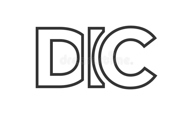 DIC Logo Design Template with Strong and Modern Bold Text. Initial ...
