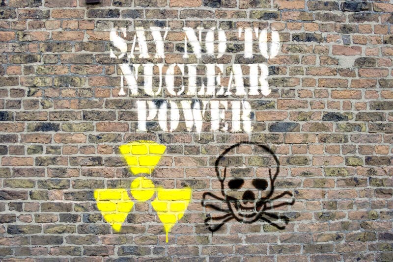 Graffiti Nucleari Del Segno Immagine Stock - Immagine di protesta ...