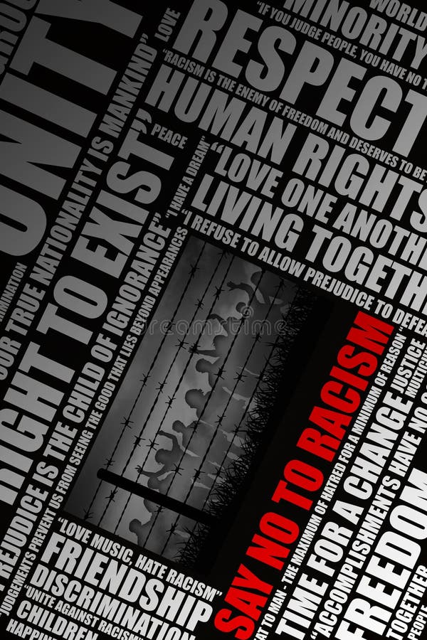 Dici No al Razzismo illustrazione di stock. Illustrazione di globale ...