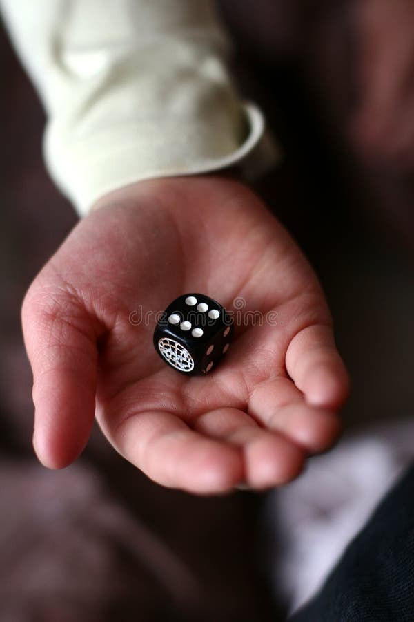 Dice stock image. Image of think, thinking, hand, amuse - 1128345