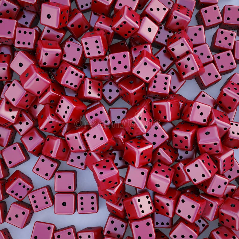 Red dice pile stock illustration. Illustration of craps - 29799732