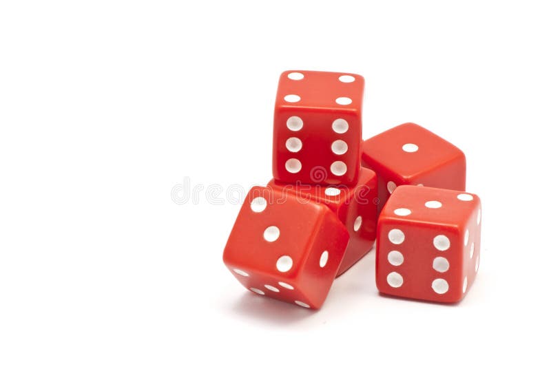 Dice stock image. Image of cube, dice, five, white, isolated - 20173527
