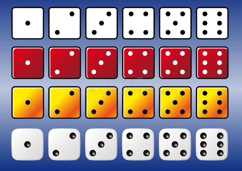 Clip Art Dice Singles and Rows Stock Illustration - Illustration of ...