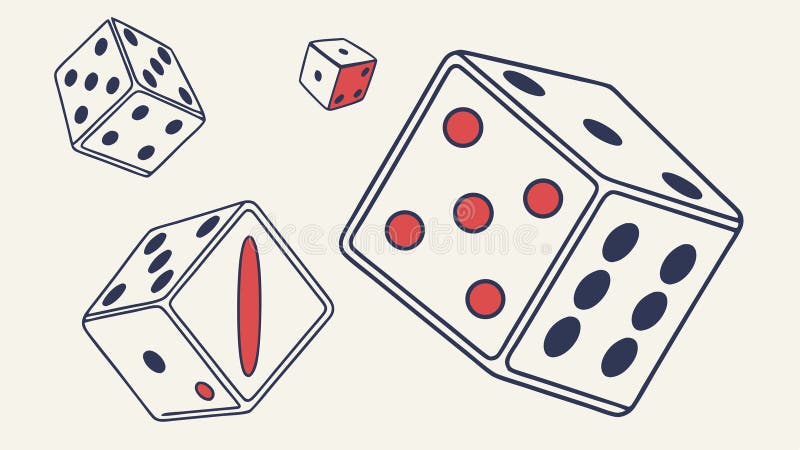 Dice with Abstract Shapes and Patterns, Vector Design Generative AI ...