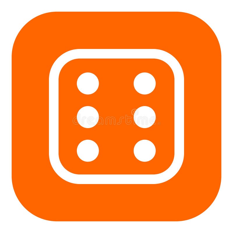Dice and app icon stock vector. Illustration of orange - 233780649