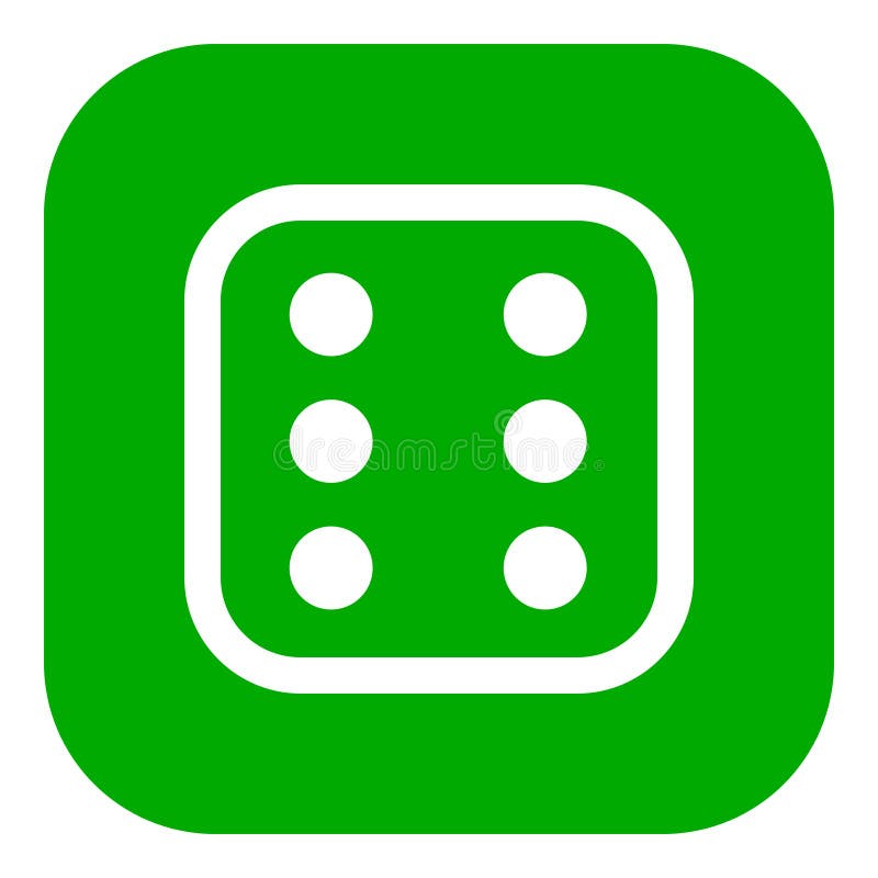 Dice and app icon stock vector. Illustration of round - 236873315