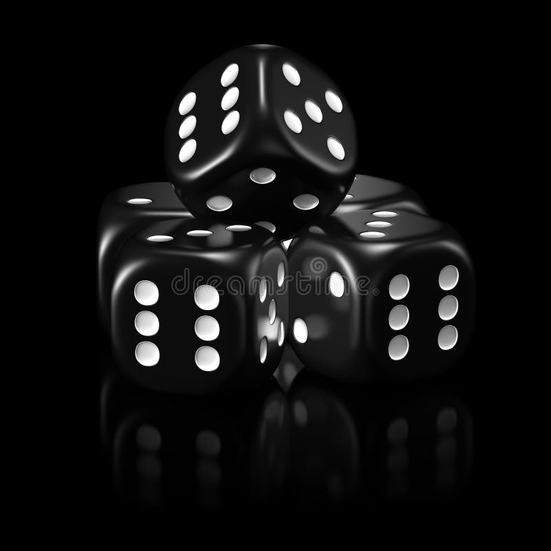 Dice black set stock illustration. Illustration of deuce - 8750621