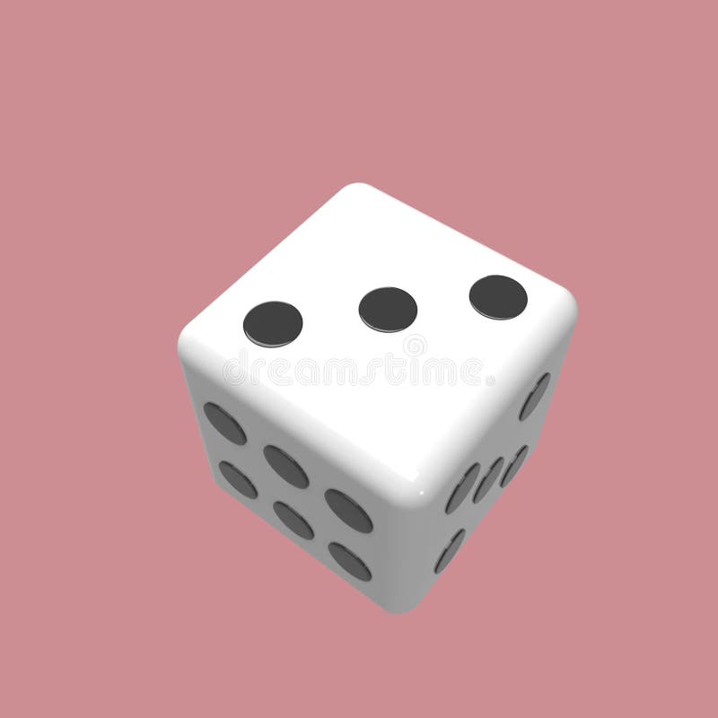 Dice Cartoon Style. 3d Render Illustration Stock Illustration ...