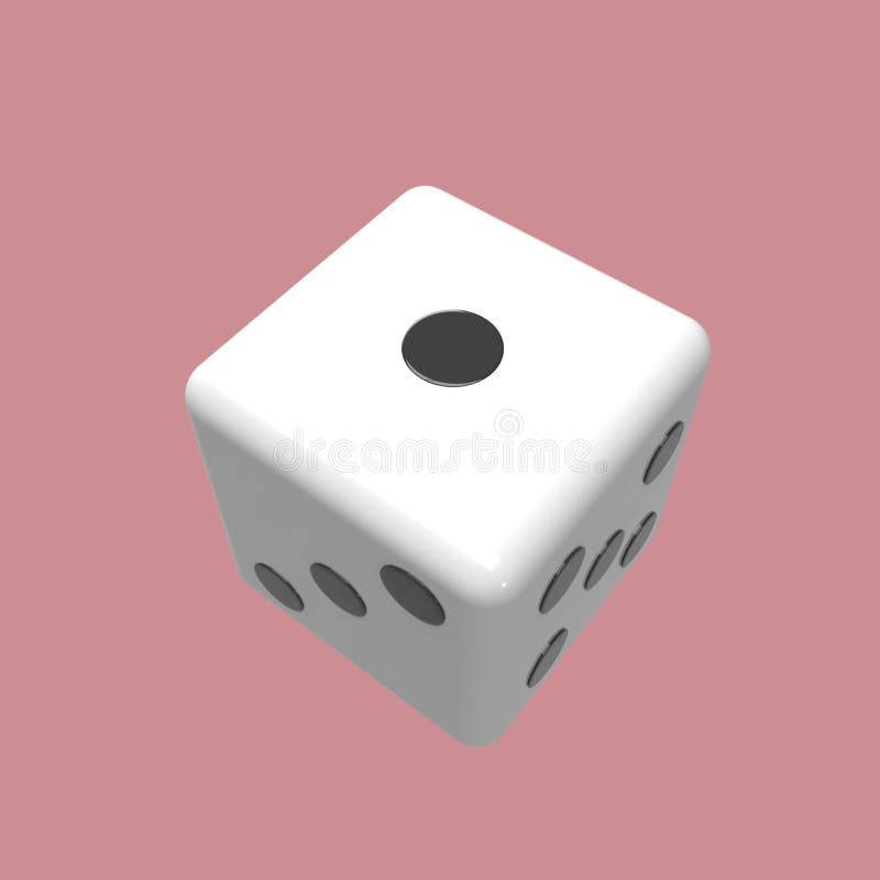 Dice Cartoon Style. 3d Render Illustration Stock Illustration ...
