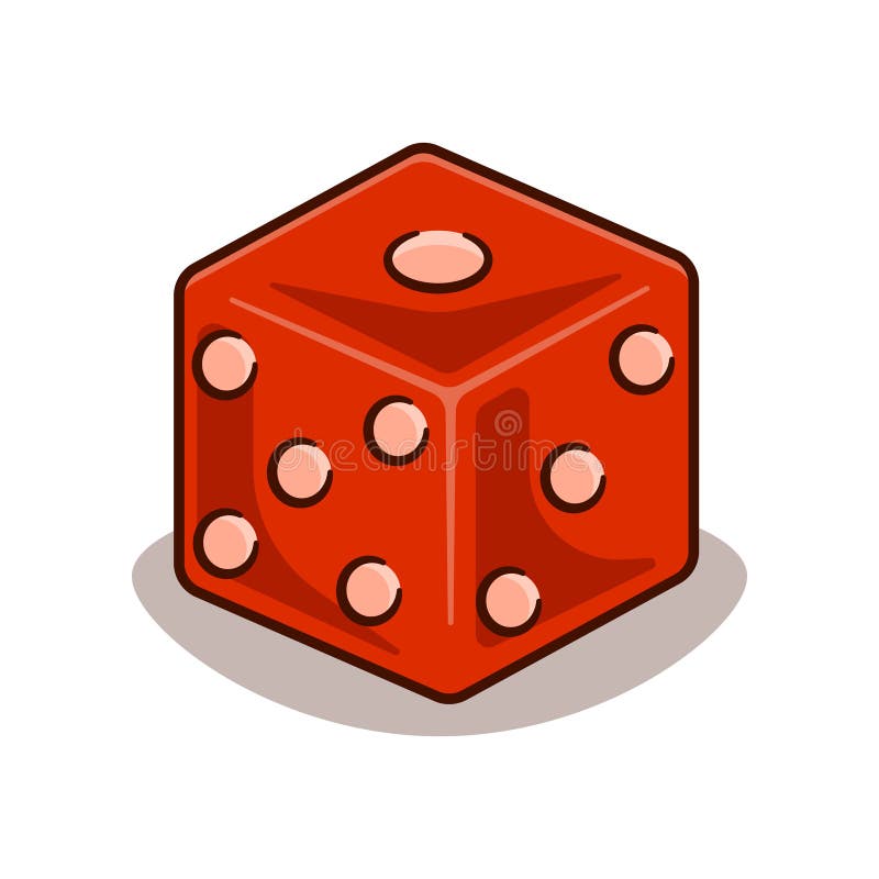 Dice - Cartoon Vector Illustration Stock Vector - Illustration of ...