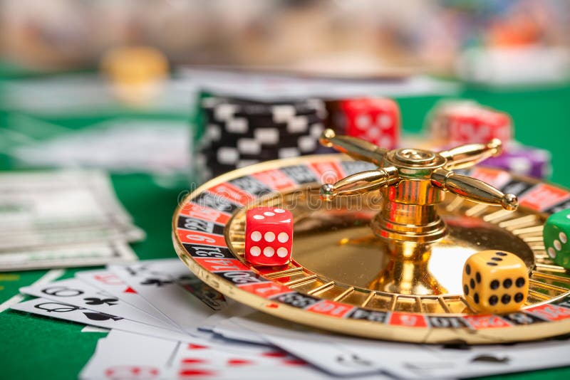 Dice on Casino Gamble Table. Stock Photo - Image of excited, kicker ...