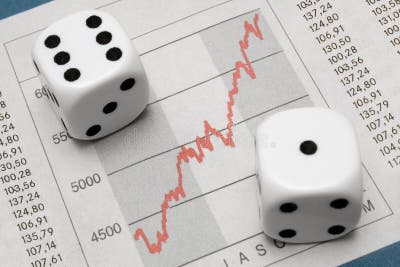 Dice on Chart stock image. Image of game, information, invest - 731171