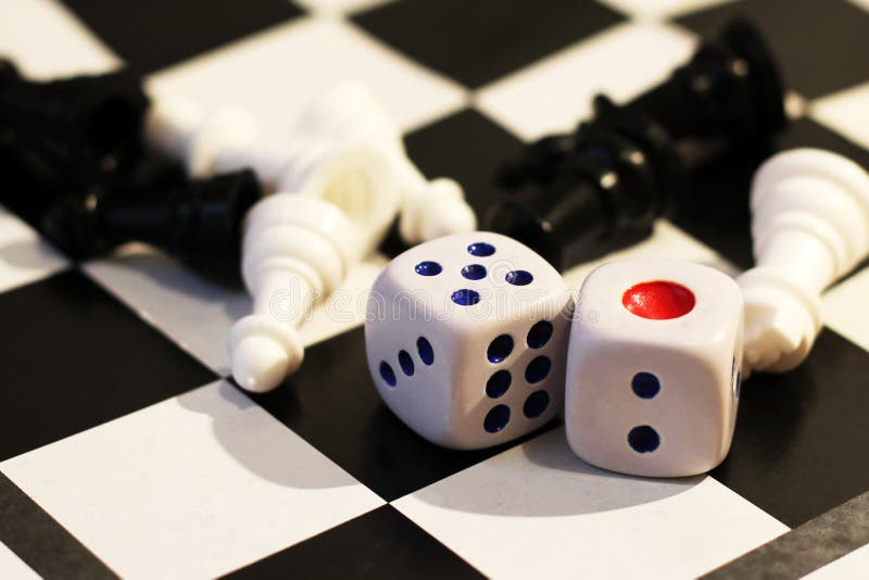 The Dice and Chess, Children`s Play Stock Image - Image of mills, move ...