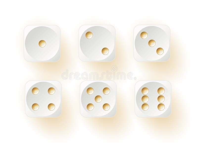Dice Collection. Game Dice. Dice in Realistic Design from One To Six ...