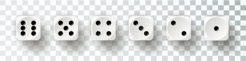 Dice Collection. Game Dice. Dice in Realistic Design from One To Six ...