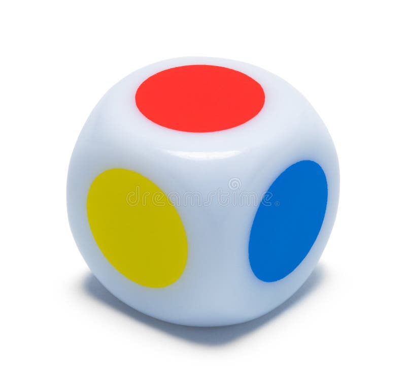Dice with Colored Circles stock photo. Image of luck - 302196338