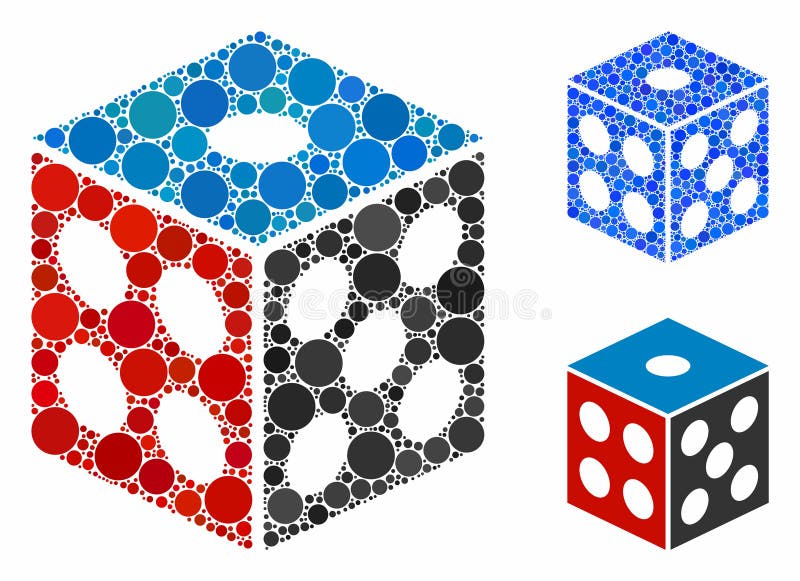 Dice Composition Icon of Circle Dots Stock Illustration - Illustration ...
