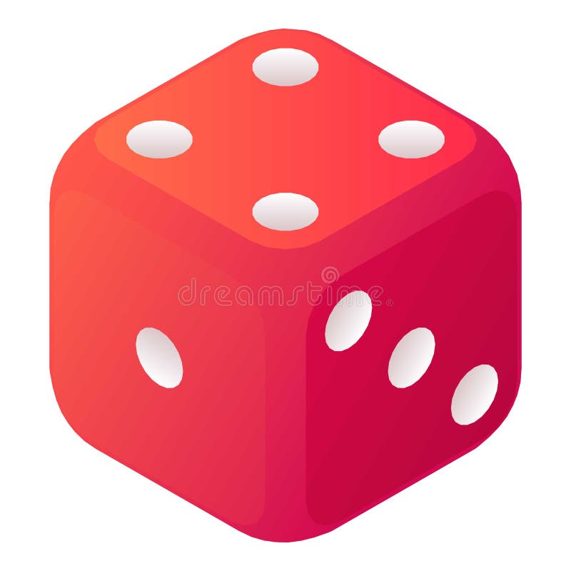 Dice Craps Icon, Isometric Style Stock Vector - Illustration of betting ...