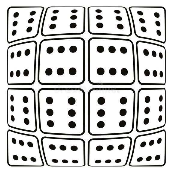 Dice Cube Icon. Perspective Gaming Block. Dotted Face Vector. Minimal ...
