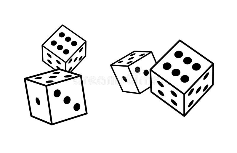 Line Drawing Dice Stock Illustrations – 982 Line Drawing Dice Stock ...